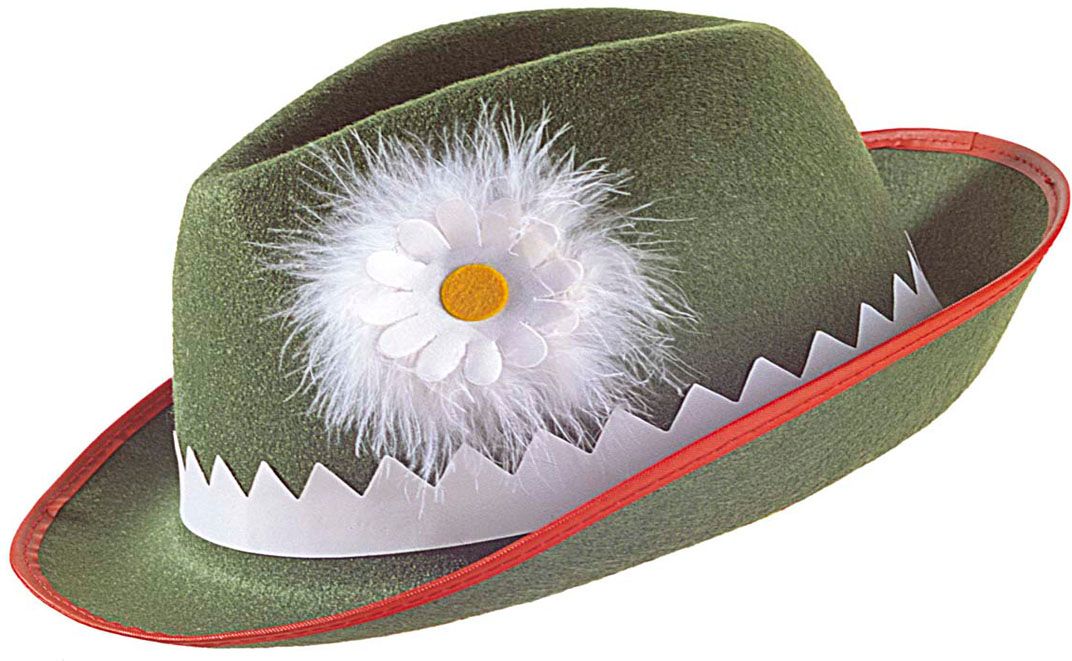 Groen tiroler hoedje - Feestkleding.nl