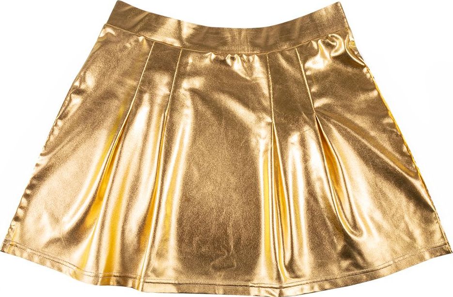 Glimmend mini rokje goud